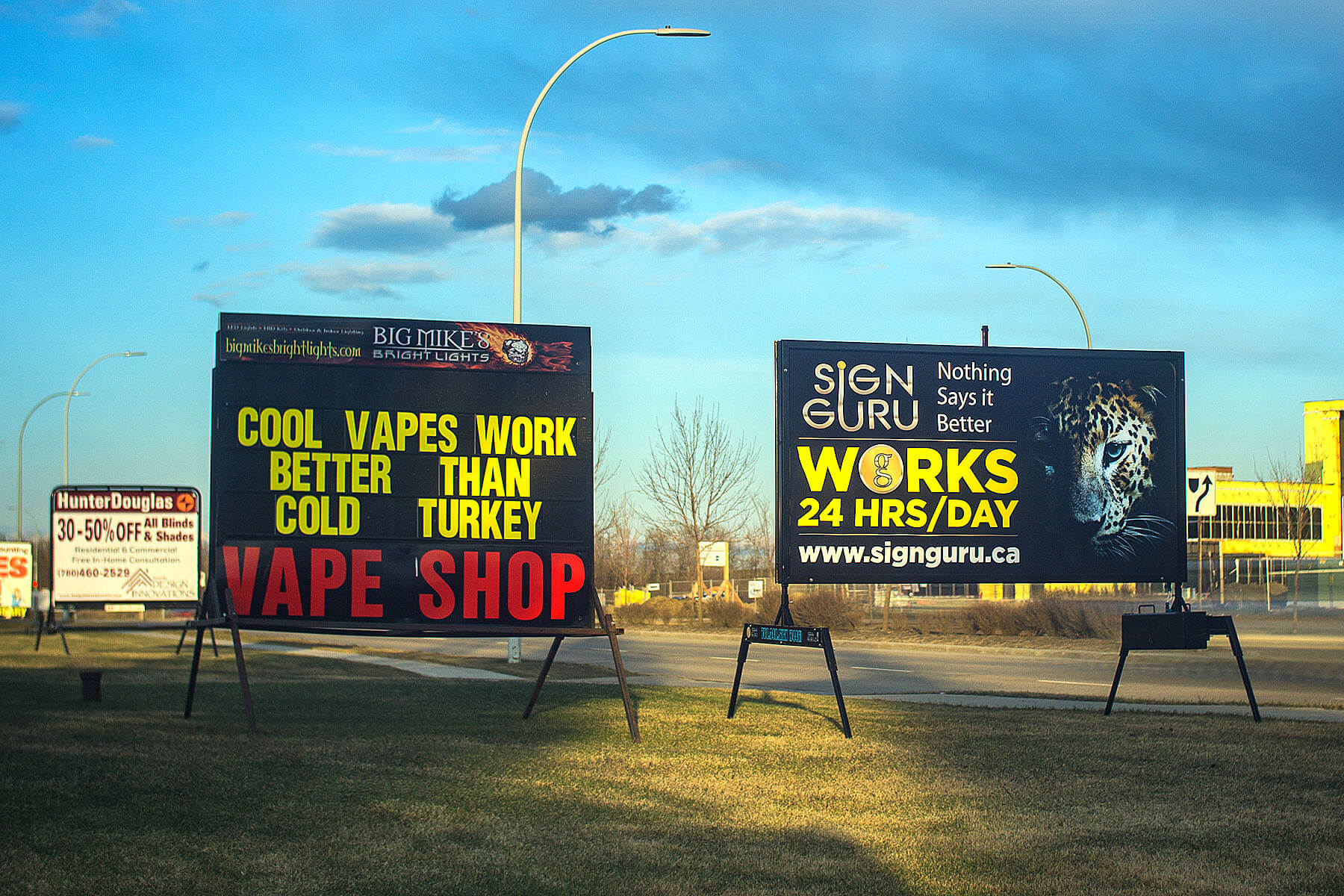 Portable Signs Daylight | Sign Guru Sign Rentals