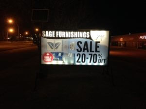 PORTABLE OUTDOOR LIGHTED SIGNS | Sign Guru Sign Rentals